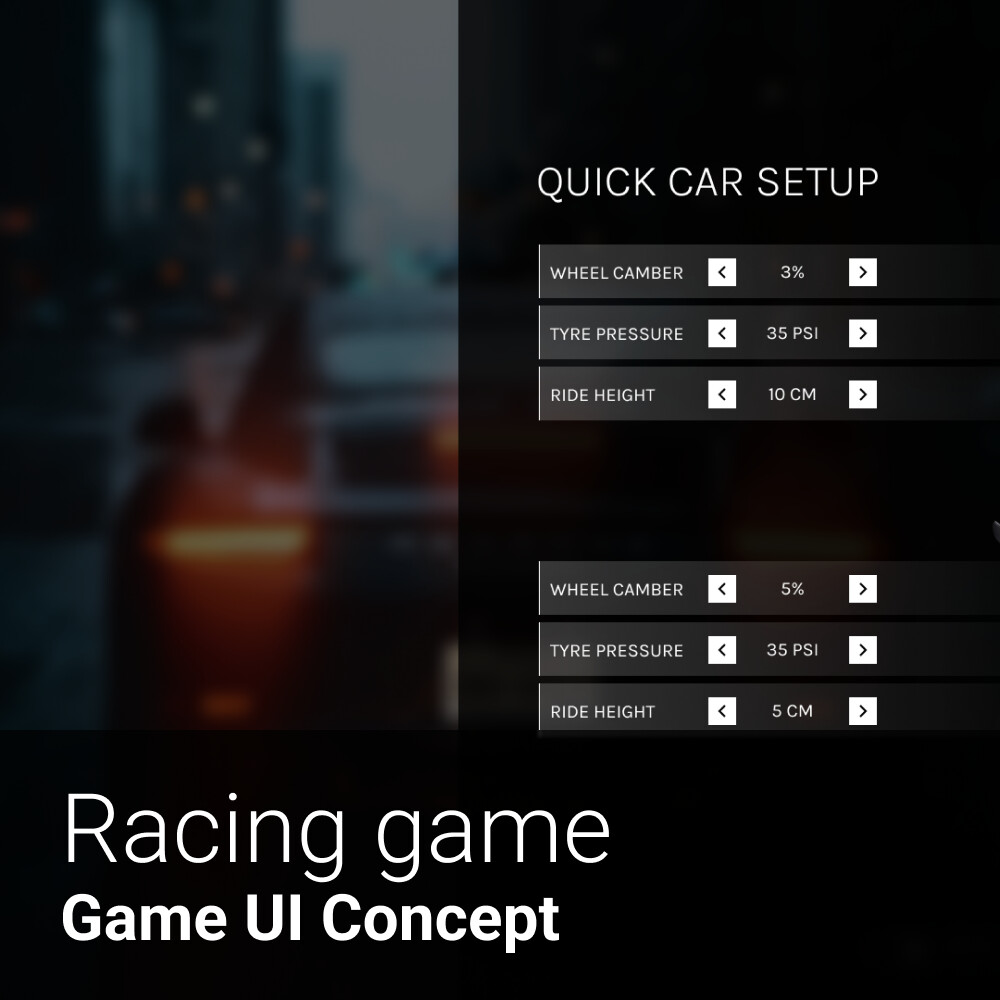 ArtStation - Racing Game UI Concept