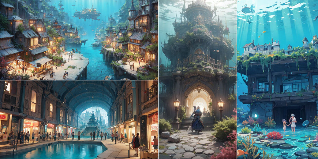 ArtStation - 293 Underwater World Kingdom Ideas Illustration in 4K V2 ...