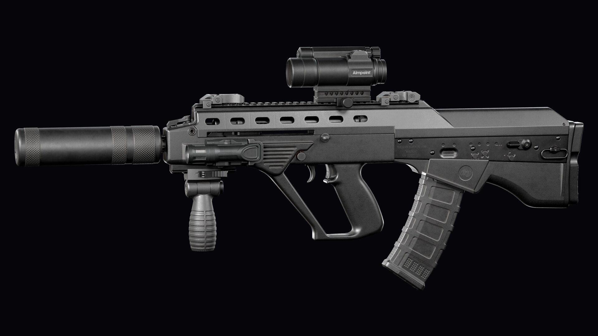 ArtStation - Tactical modular assault rifle Bullpup Vulkan Malyuk
