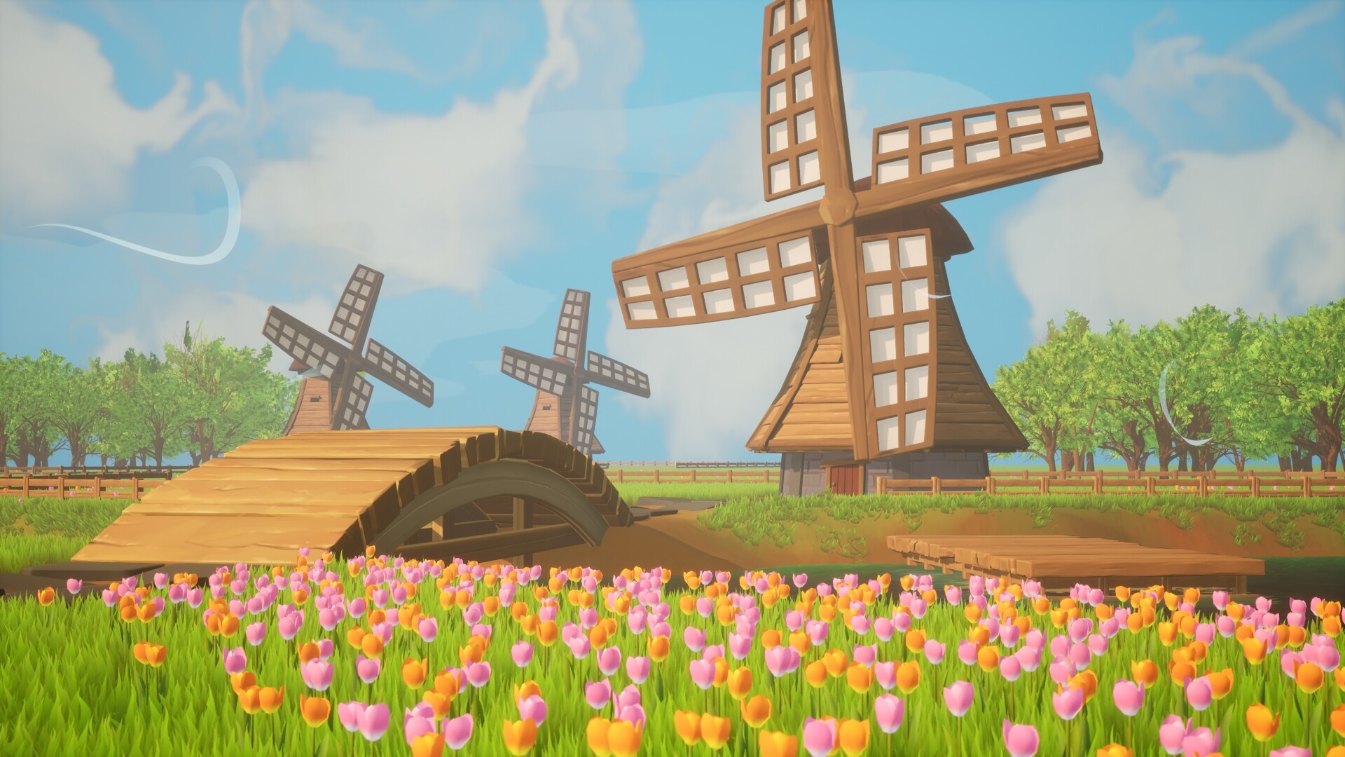 ArtStation - Stylized Windmill Field