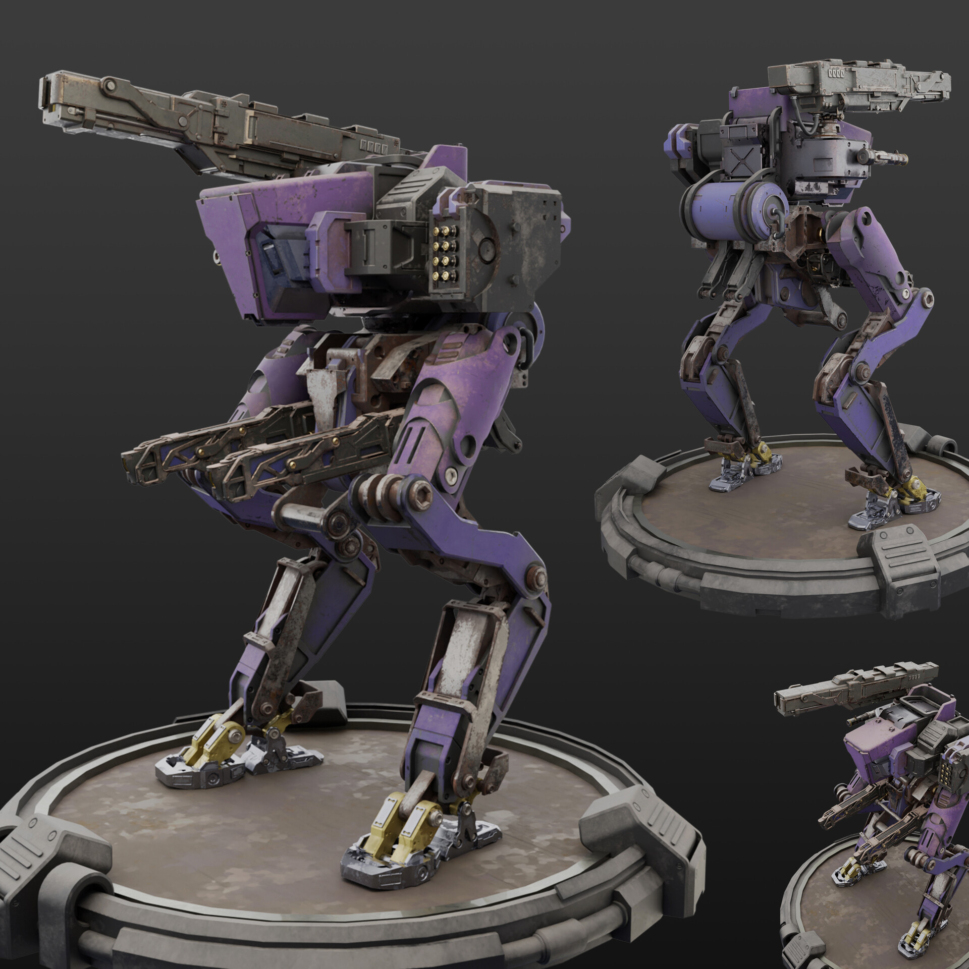 ArtStation - Purple Mech