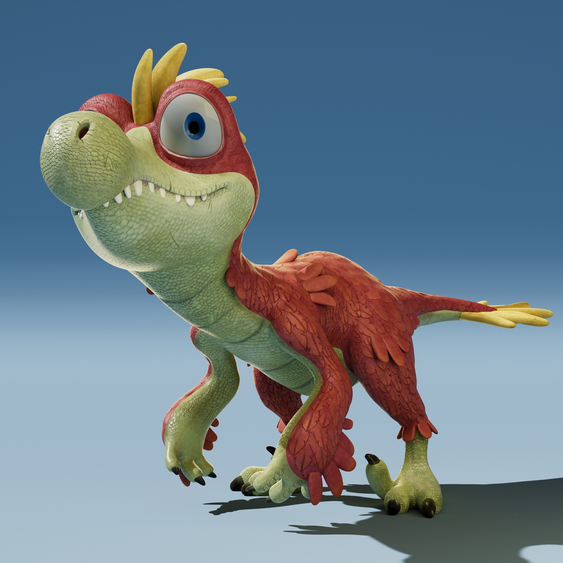 ArtStation - Cartoon Raptor 3D model - Animum3D