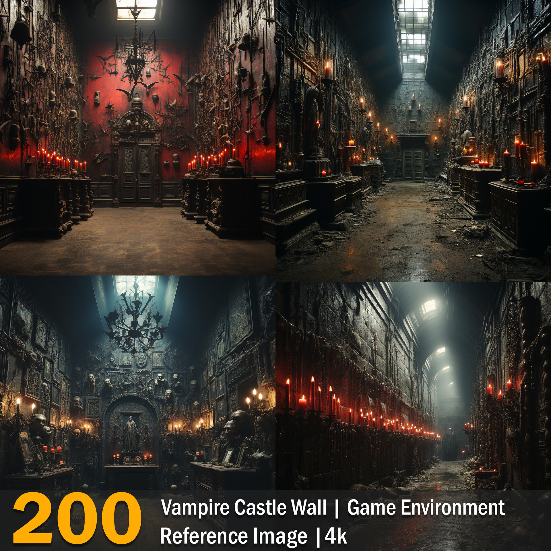ArtStation - Vampire Castle Wall | Game Environment | Reference Images | 4K