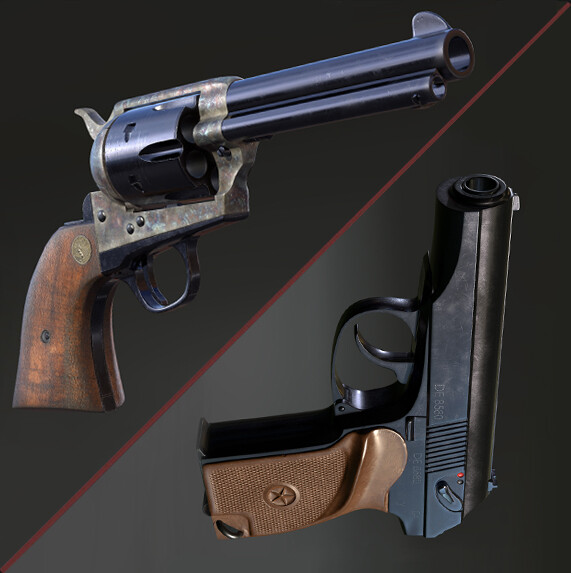 ArtStation - MGS3 Handguns