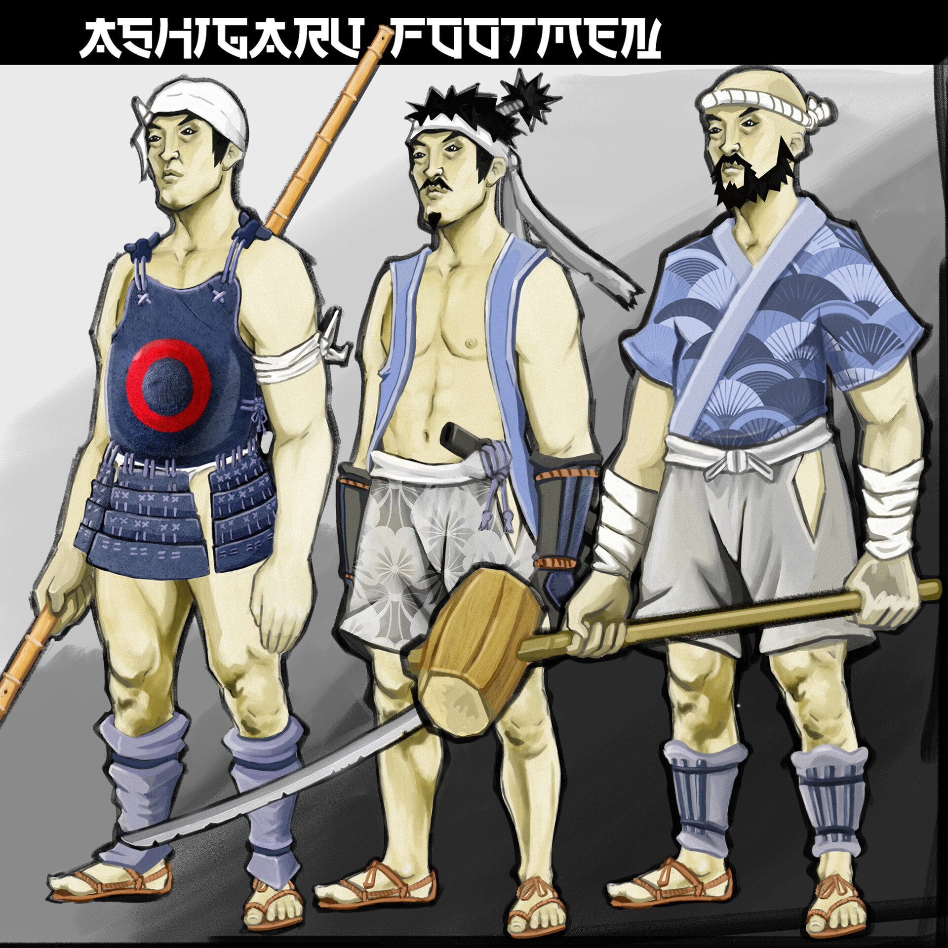 ArtStation - Ashigaru Footmen - Character Concept Art