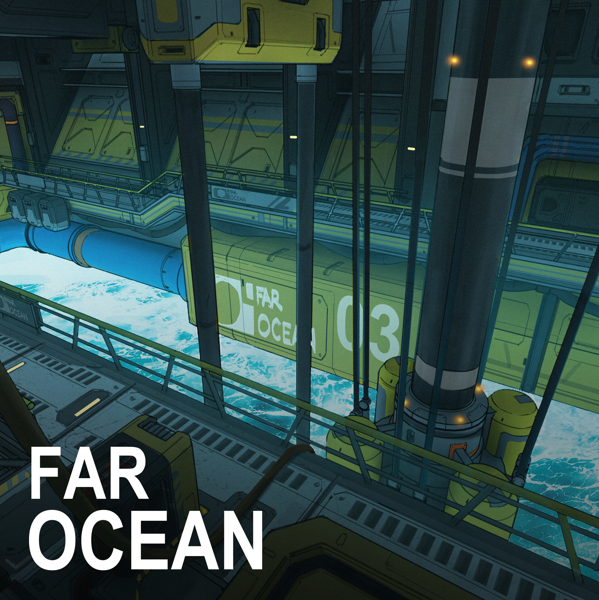 ArtStation - Drilling risers center