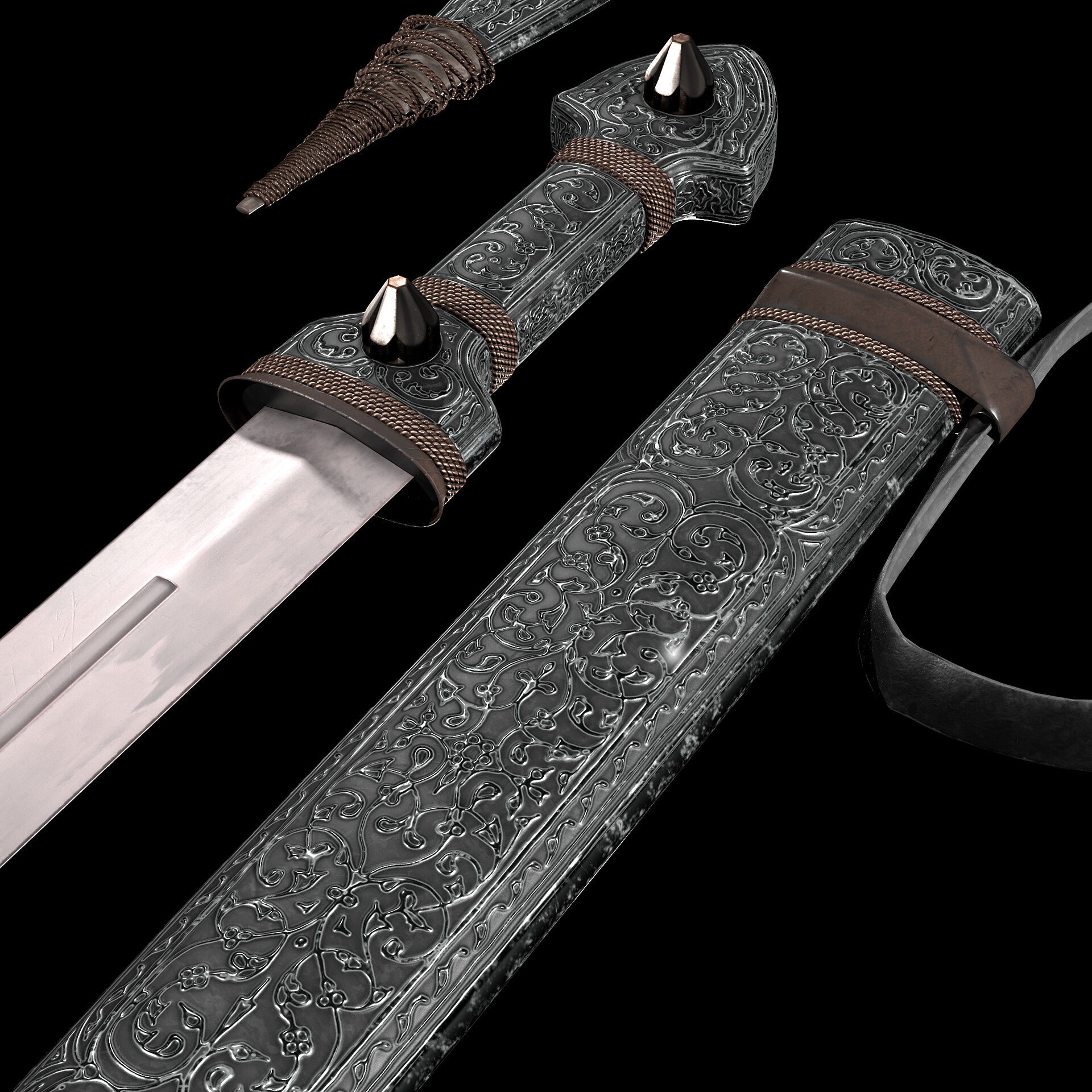 ArtStation - Chechen dagger (game asset)