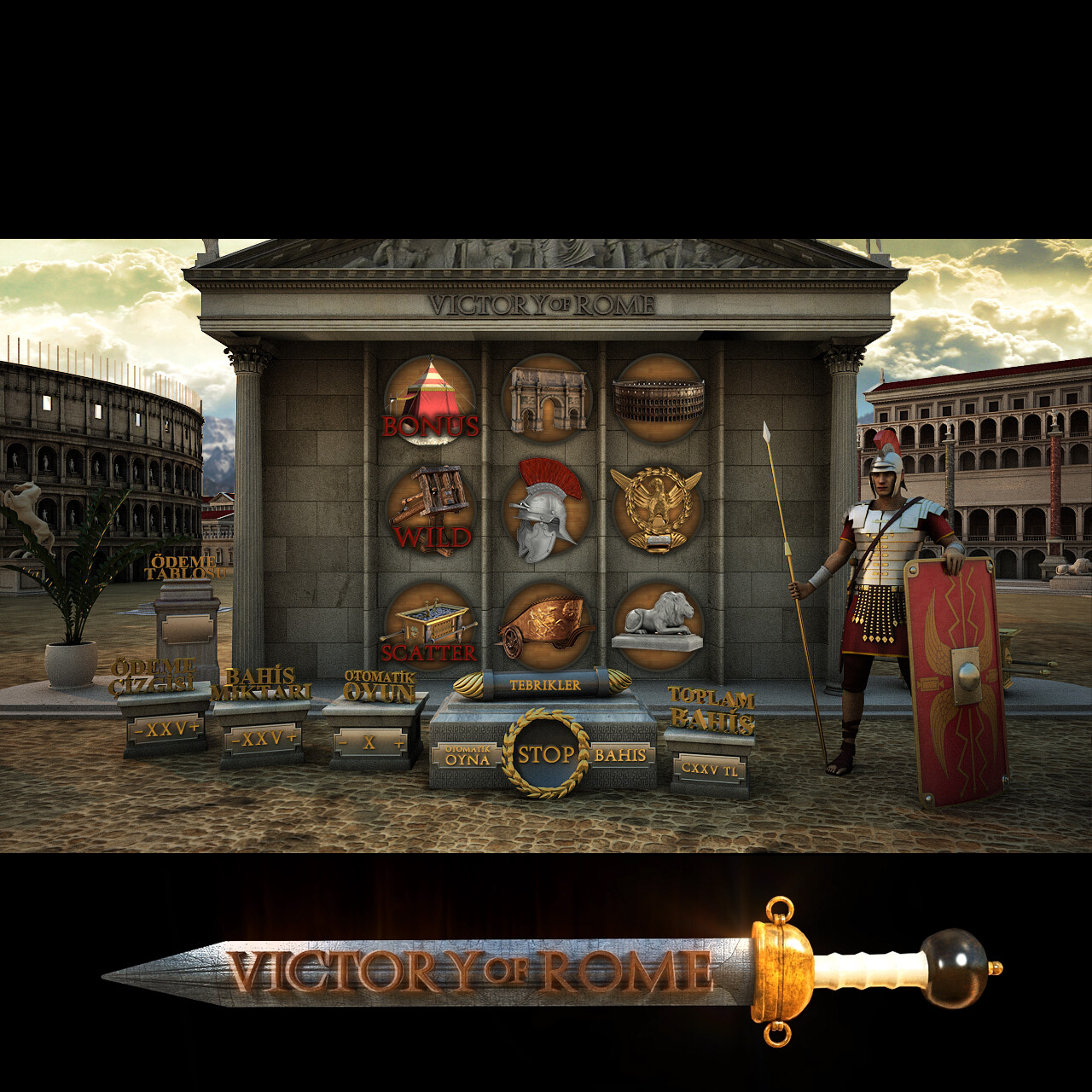 ArtStation - Victory Of Rome- Casino Game Assets ( 2013)