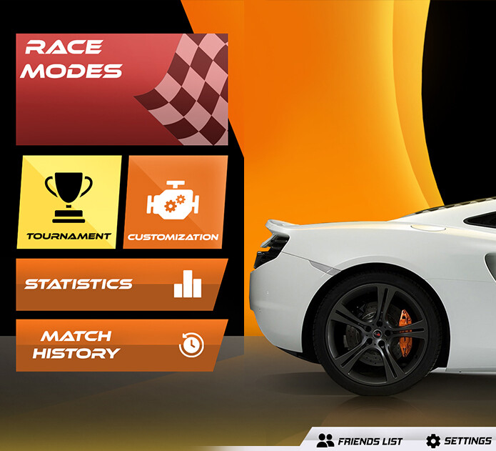 ArtStation - Main menu for Racing game