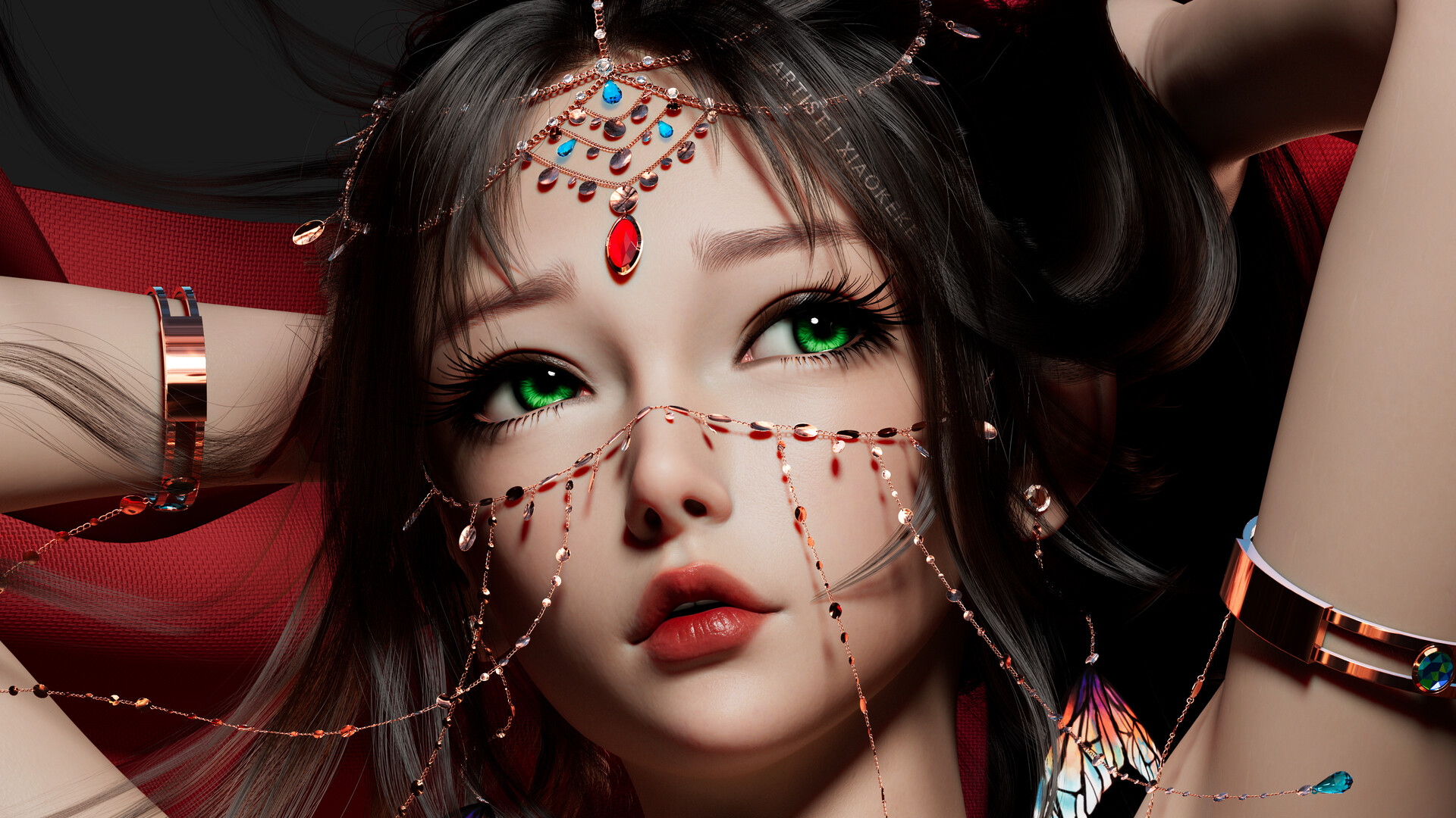 ArtStation - WLOP - 3D FanArt （Butterfly3）风曳公主