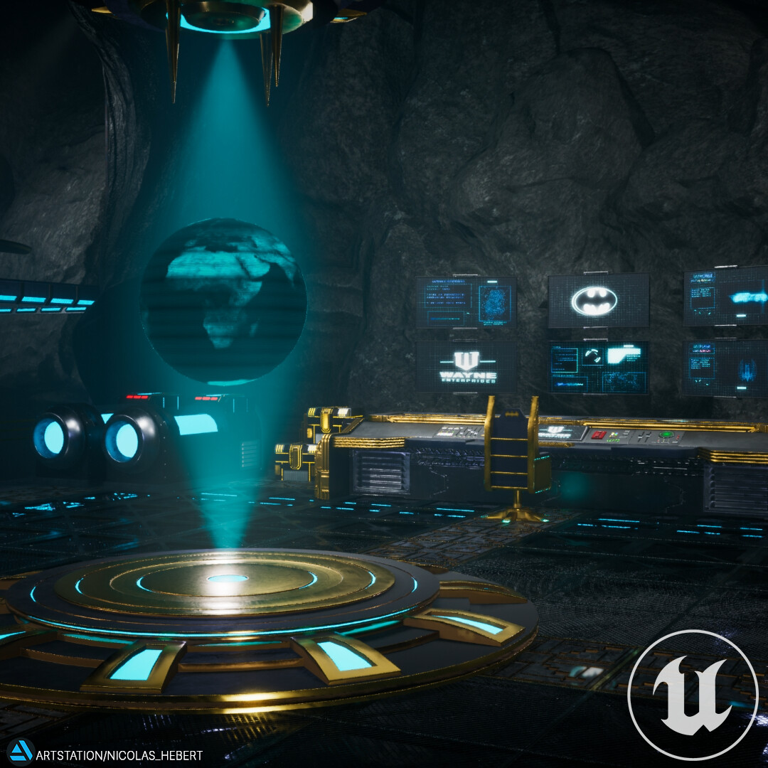 ArtStation - [FanArt] The Batcave (Part 3) - The Batcave & Batcomputer