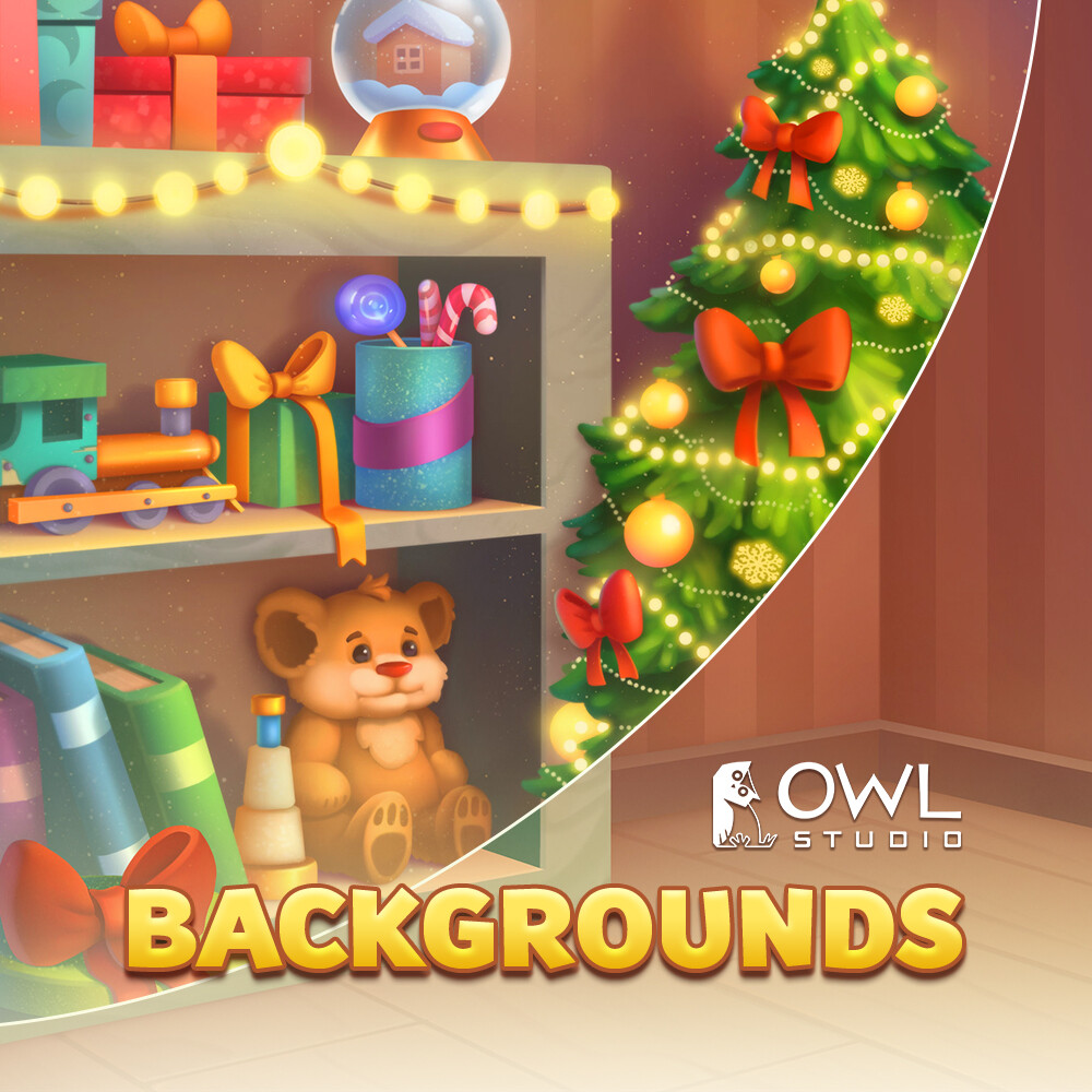 ArtStation - Christmas game art - backgrounds