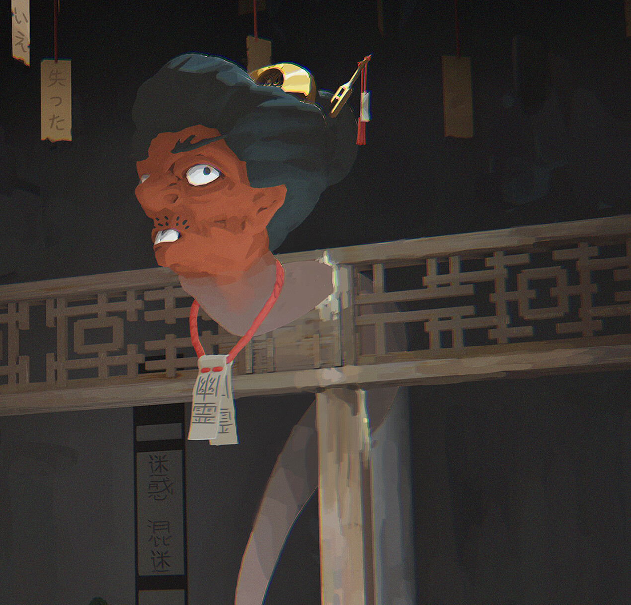 ArtStation - Nukekubi - Japanese Ghost