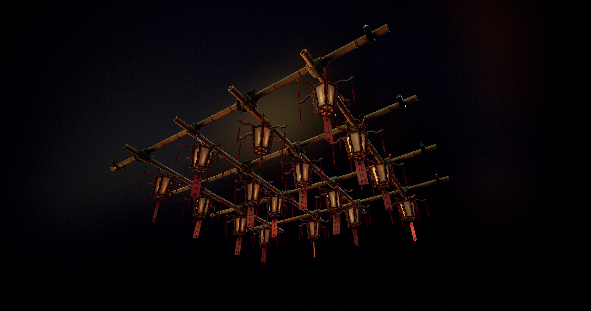 ArtStation - Bamboo Light Hanger