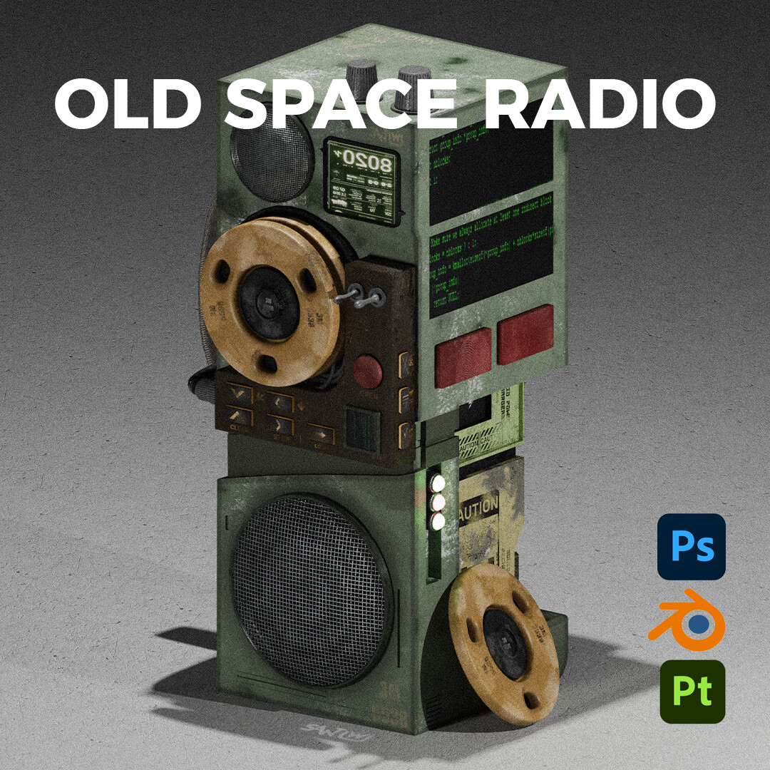 ArtStation - Old space radio Prop