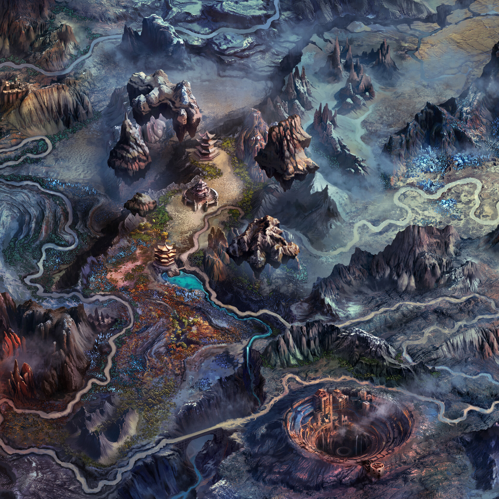 ArtStation - Game Map: Zone I