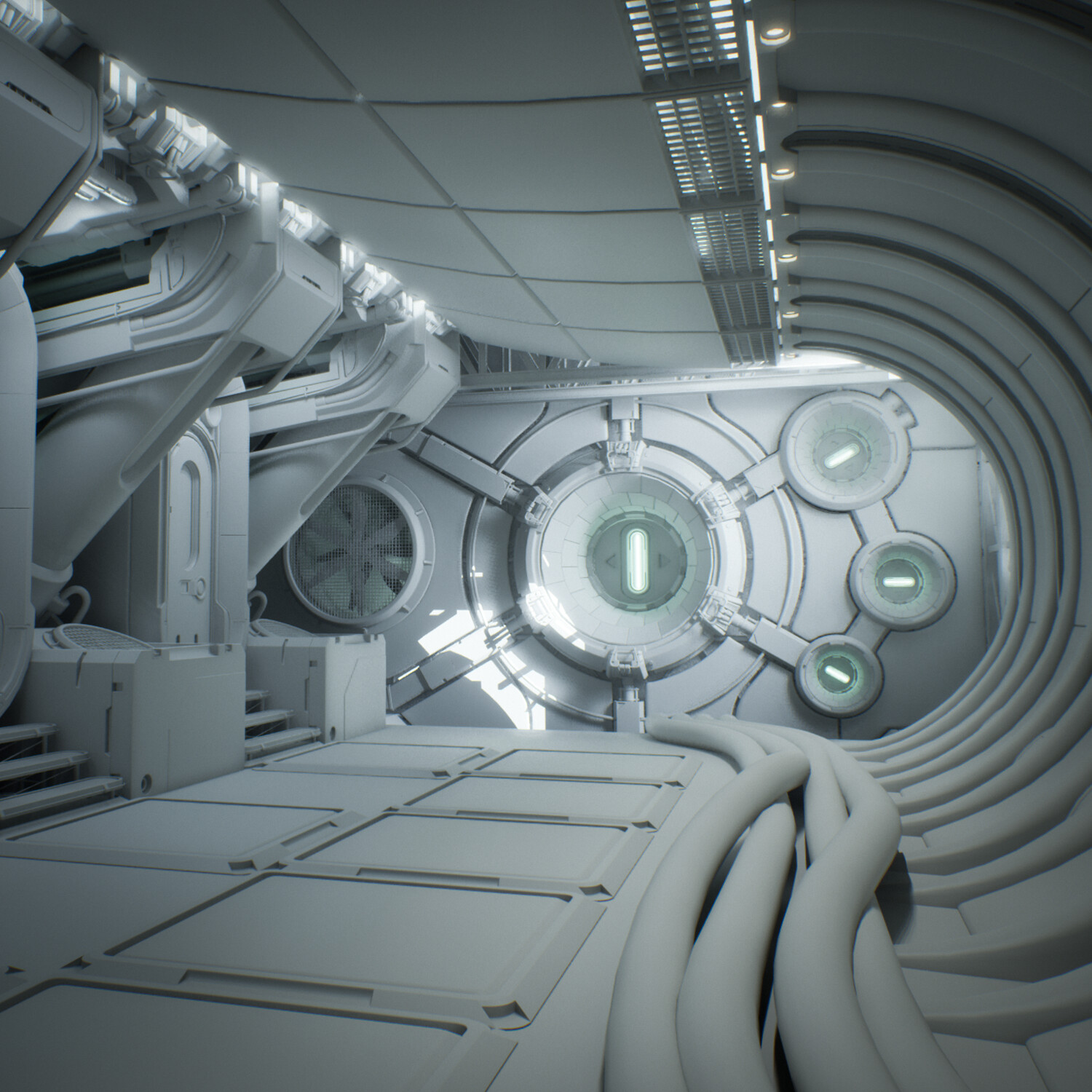 ArtStation - Sci_Fi Interior ~ Untextured