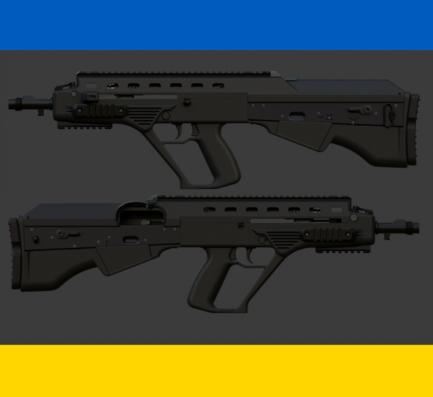 ArtStation - IPI Malyuk "Vulcan" rifle G1.5 (Made semi intentionally)