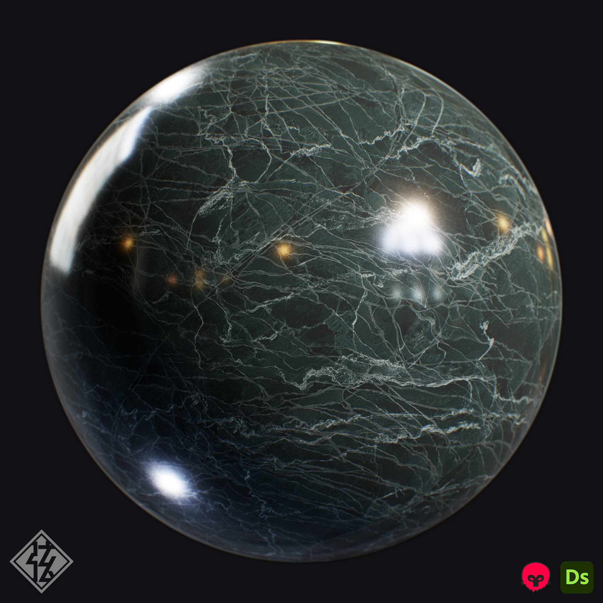 ArtStation - Green Marble Slab
