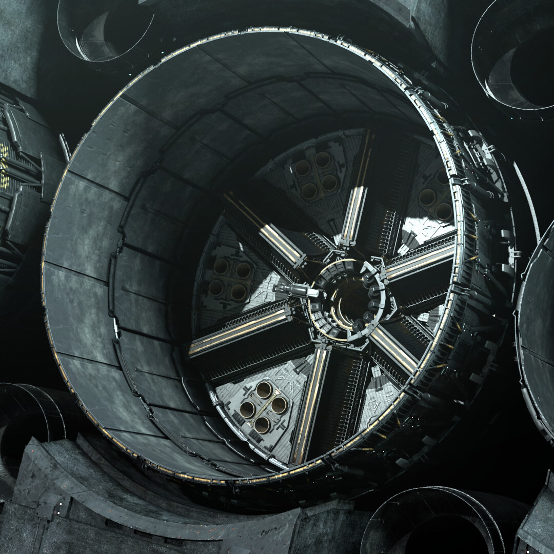 ArtStation - Lunar exile Project - Lunar 01 Satellite Engine - The ...