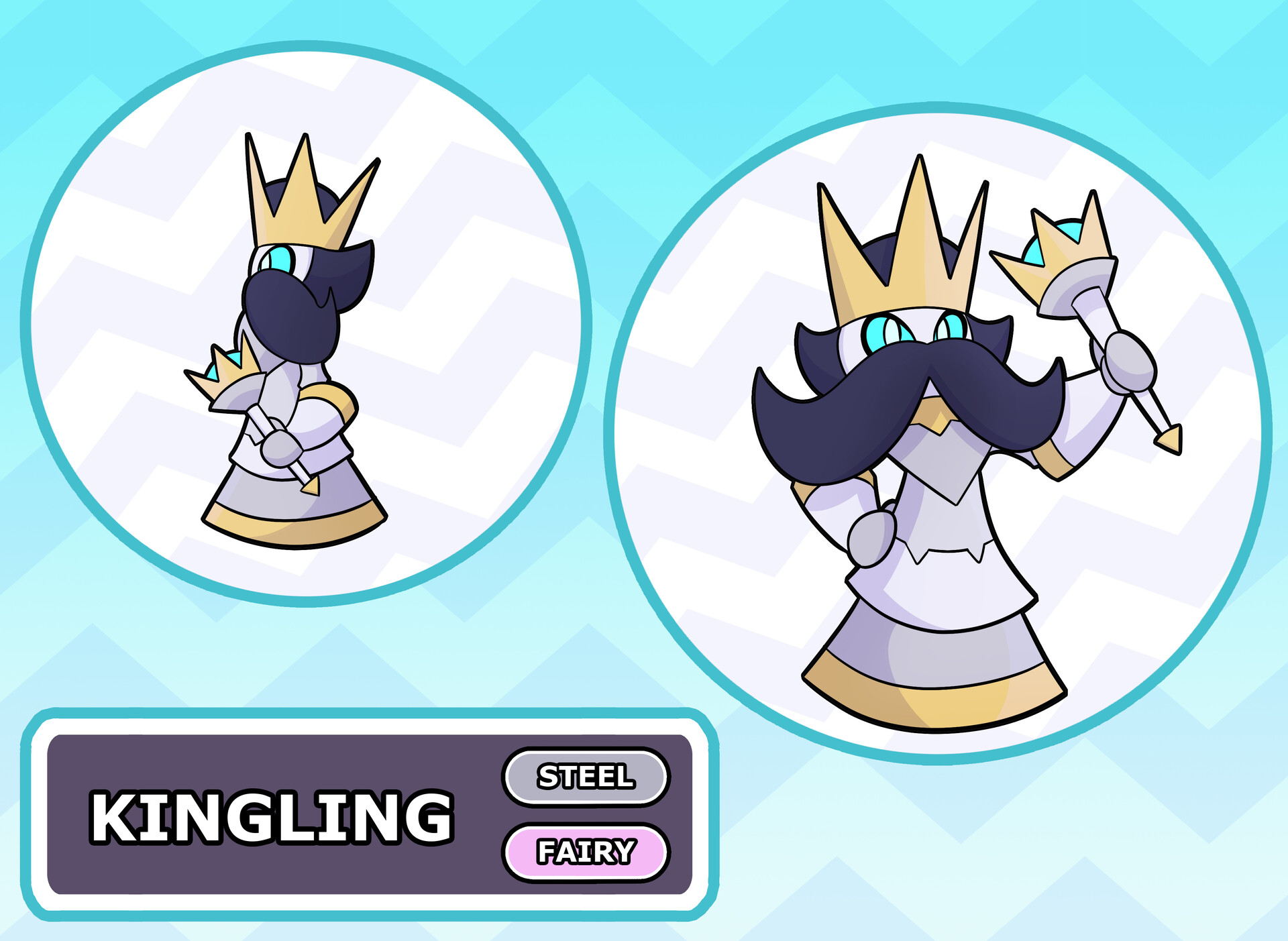 ArtStation - Fakemon....Pawtite, Kingling and Queenlier