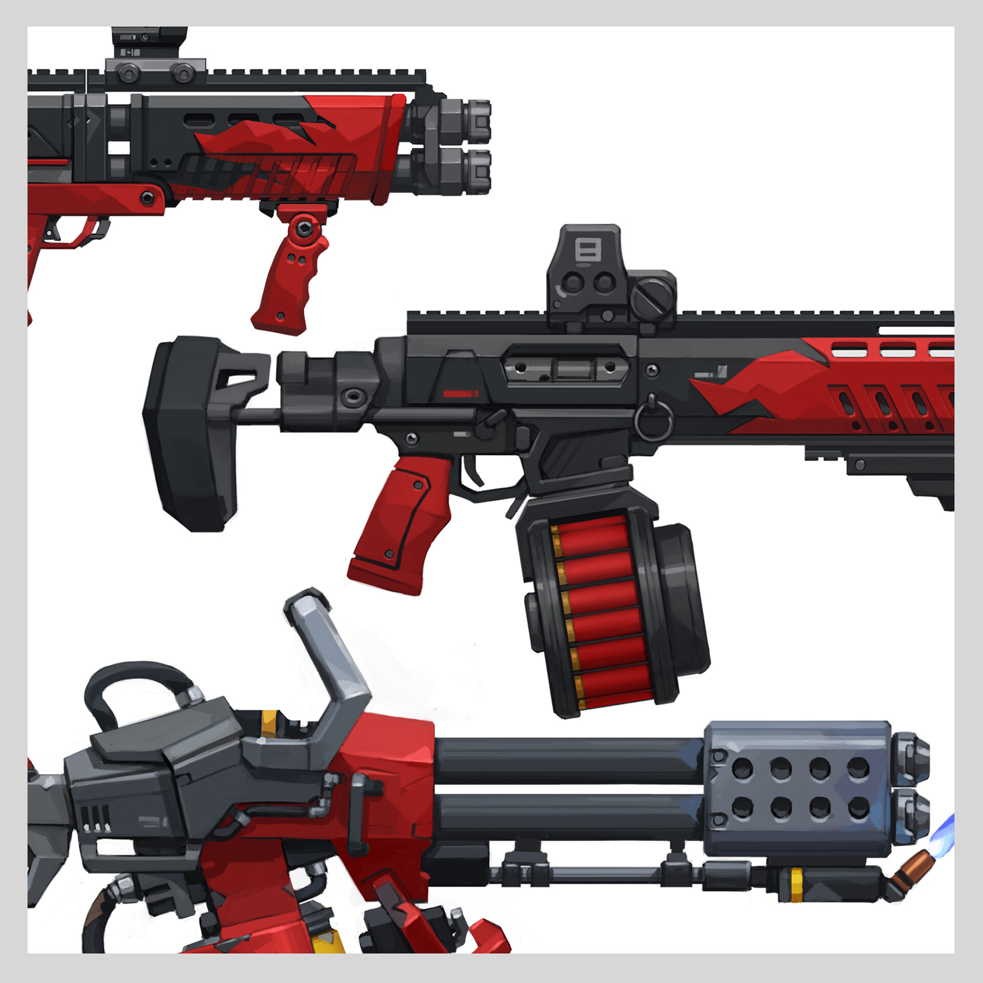 ArtStation - fire weapon 2_concept art