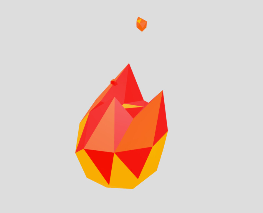 ArtStation - Low Poly Fire