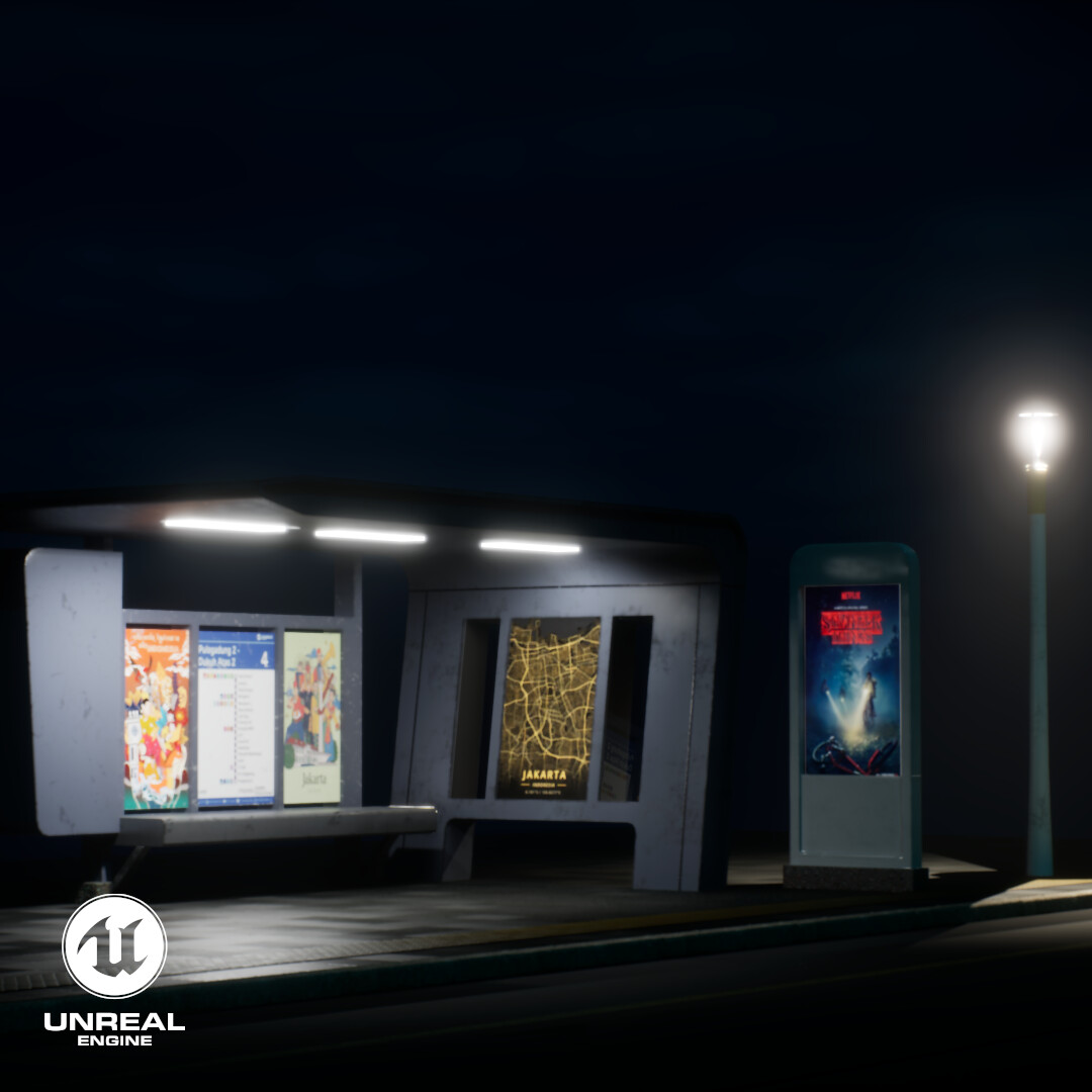 ArtStation - Busway Stop