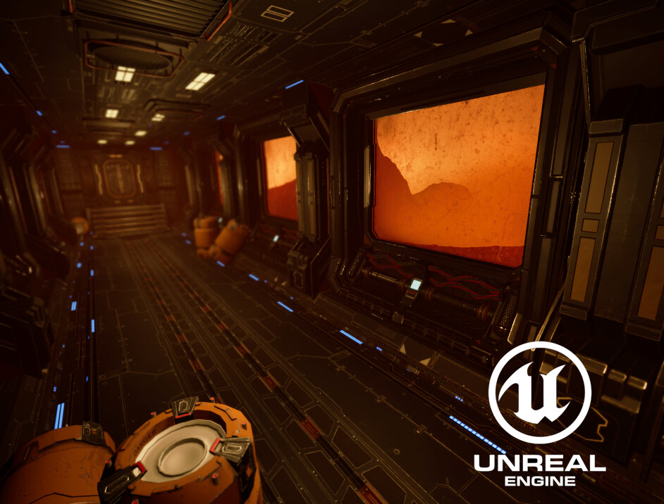 ArtStation - MARS BASE CORRIDOR