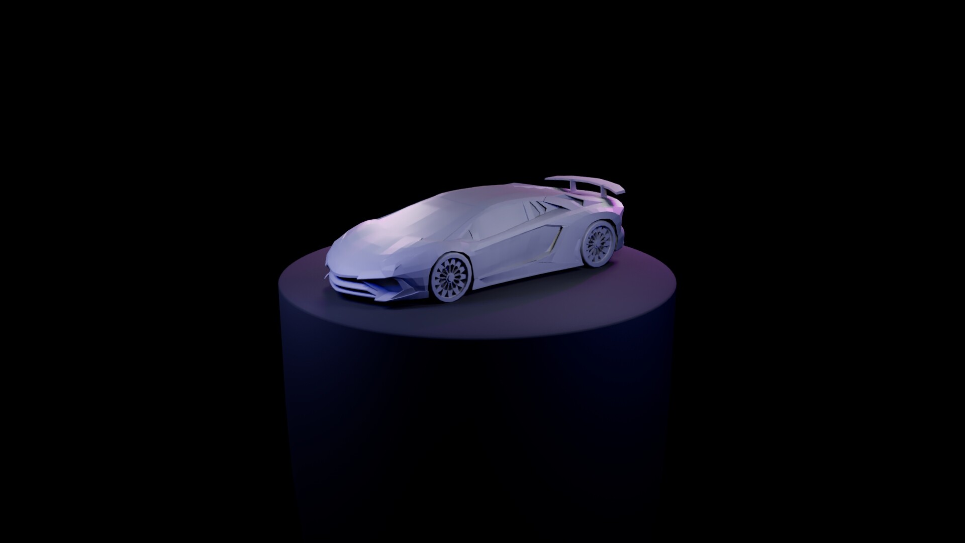 ArtStation - Low Poly Lamborghini Aventador