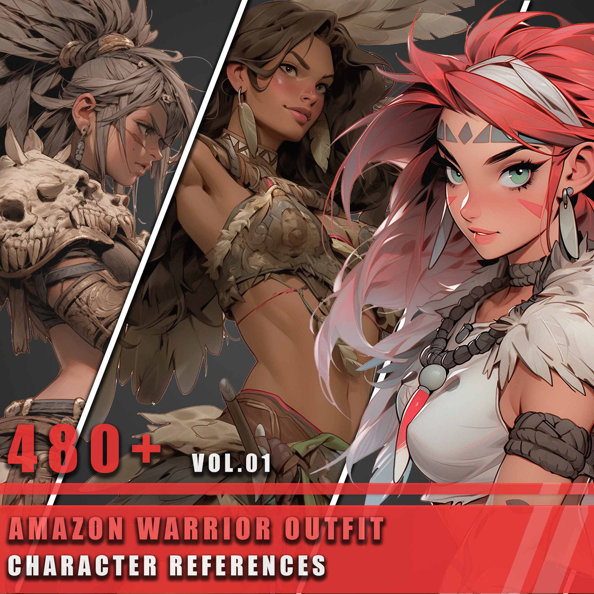 ArtStation - 480+ Amazon Warrior Outfit - Character References Vol.01