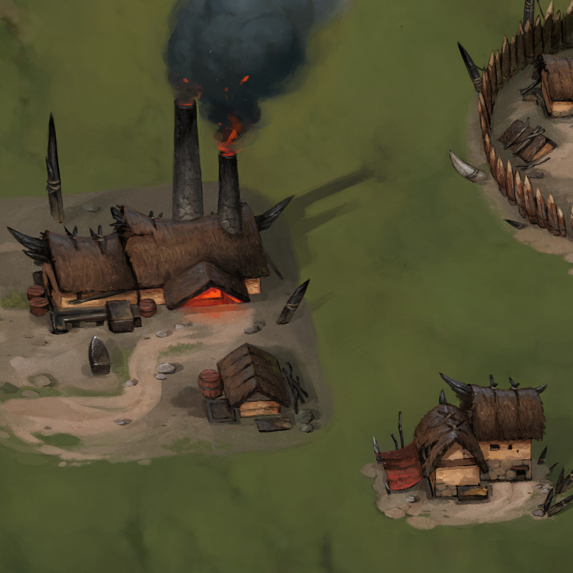 ArtStation - Orc buildings 1_concept art