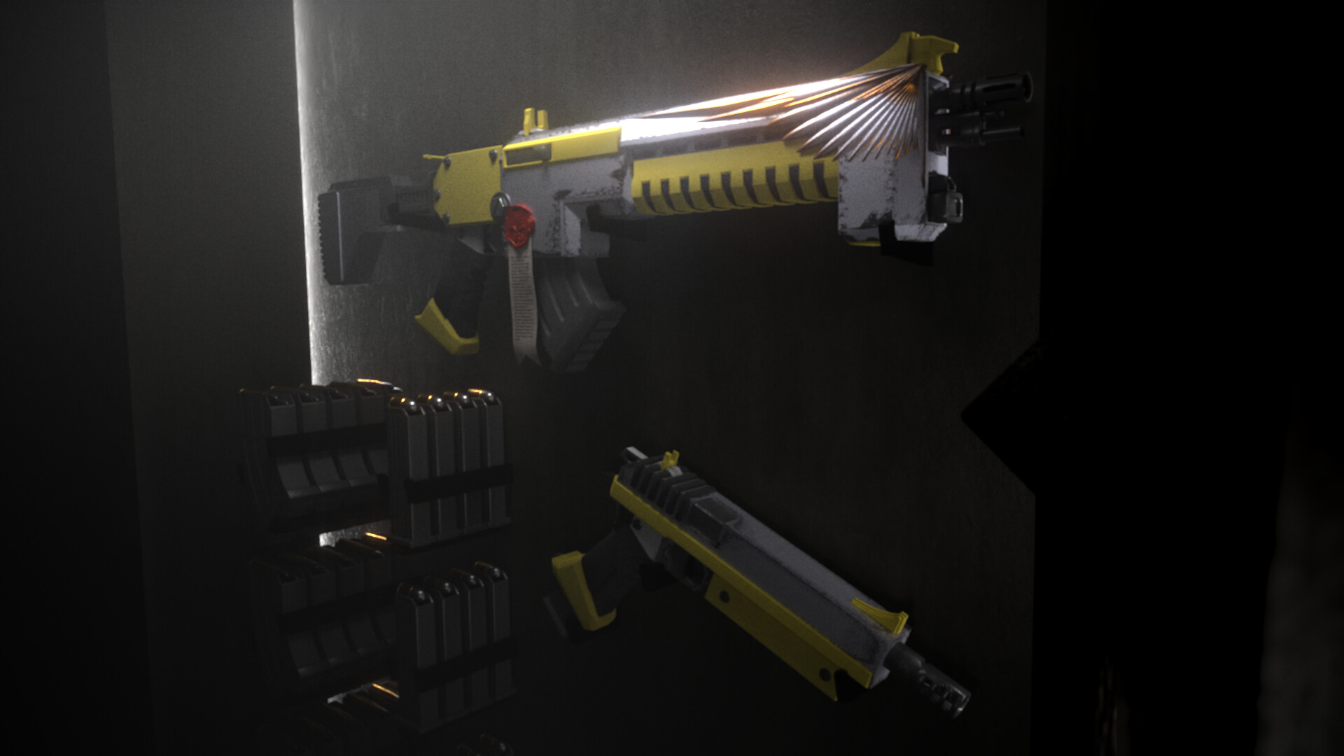 ArtStation - Emperor's AR15 and 1911 (Weapon design & IP mashup)