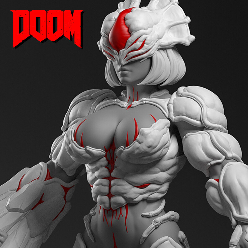 ArtStation - DOOM Hell Razer - ZBrush Sculpt