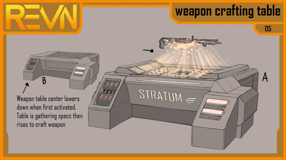 ArtStation - Weapon crafting table concepts