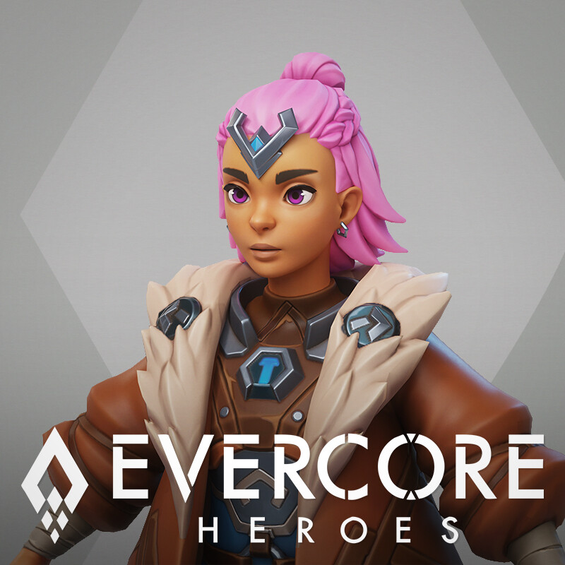 ArtStation - EVERCORE HEROES - BRAVEBOURNE SKYE SKIN