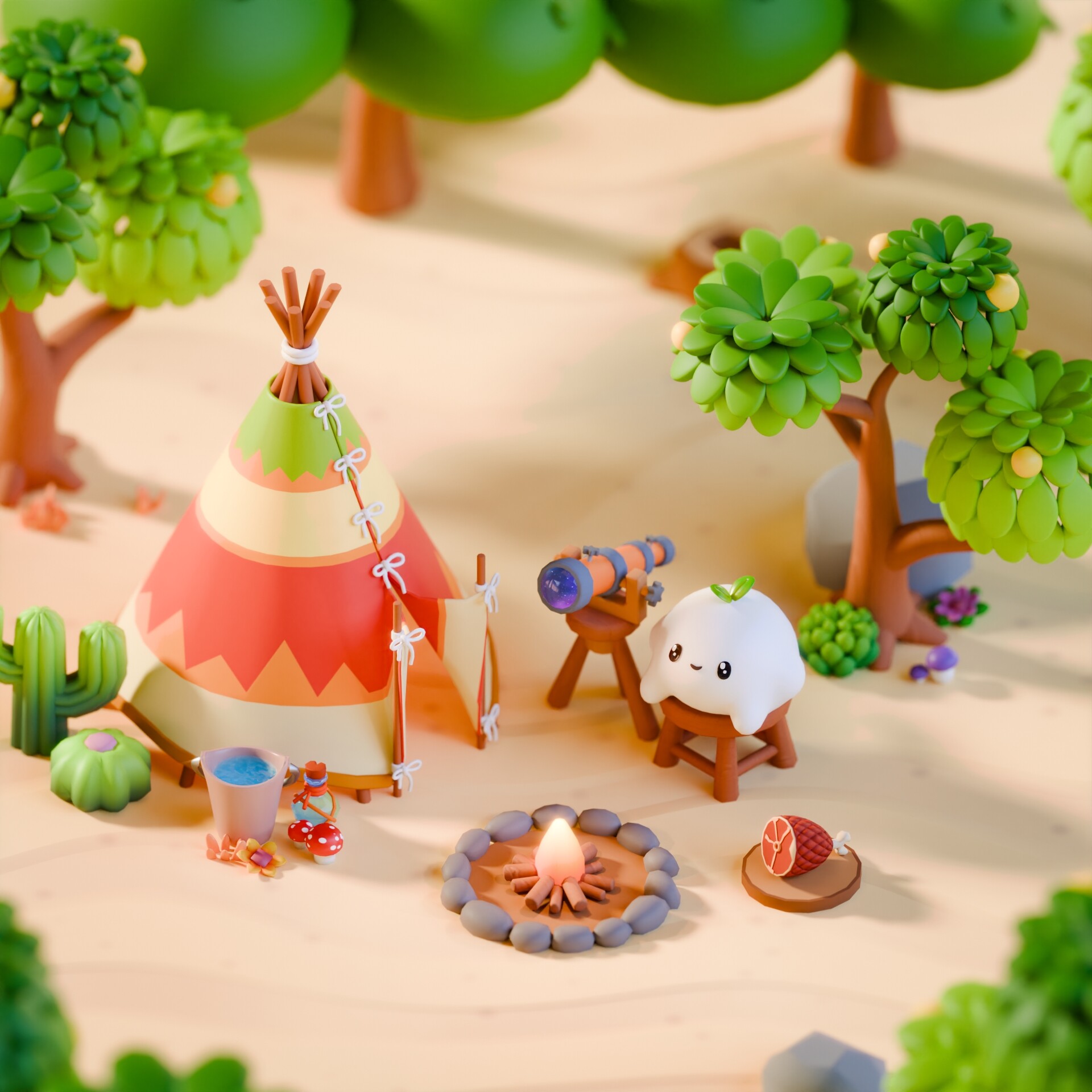 ArtStation - Chibi In Desert