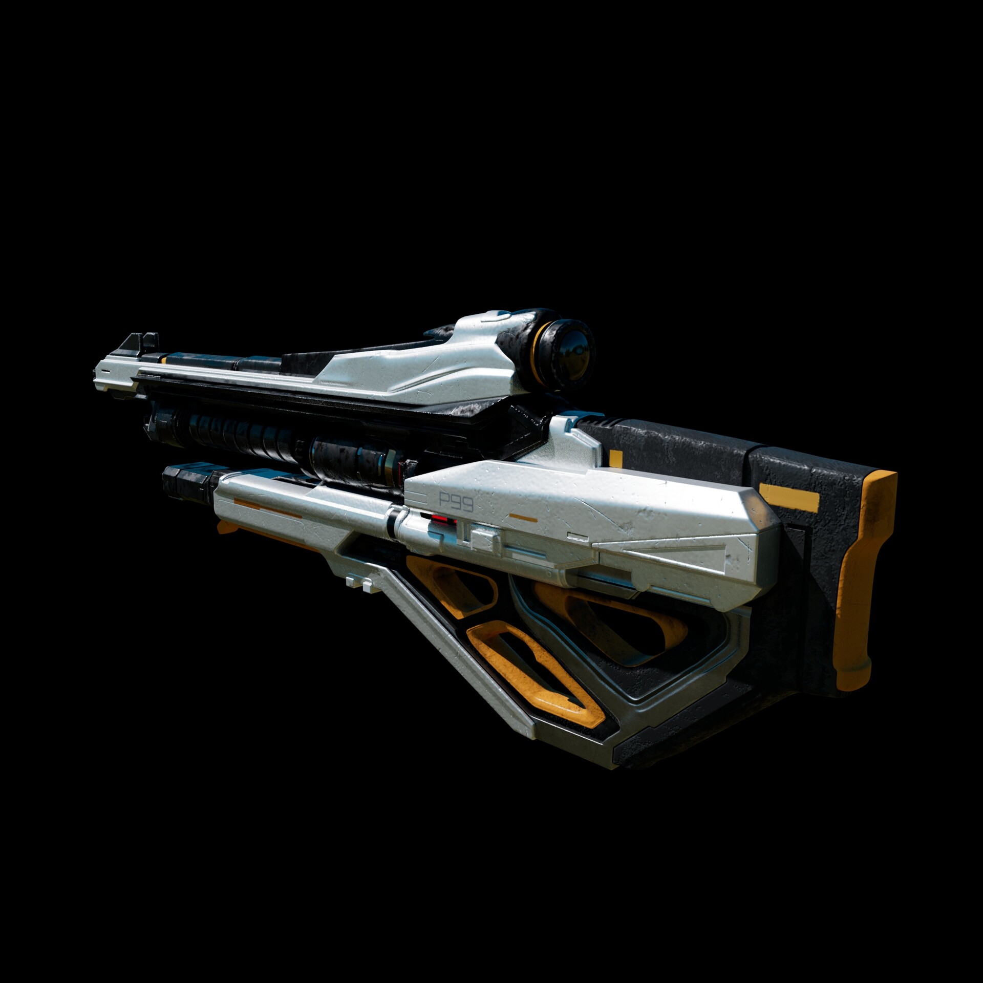 ArtStation - Sci-fi gun concept 3D with Enviroment - WIP