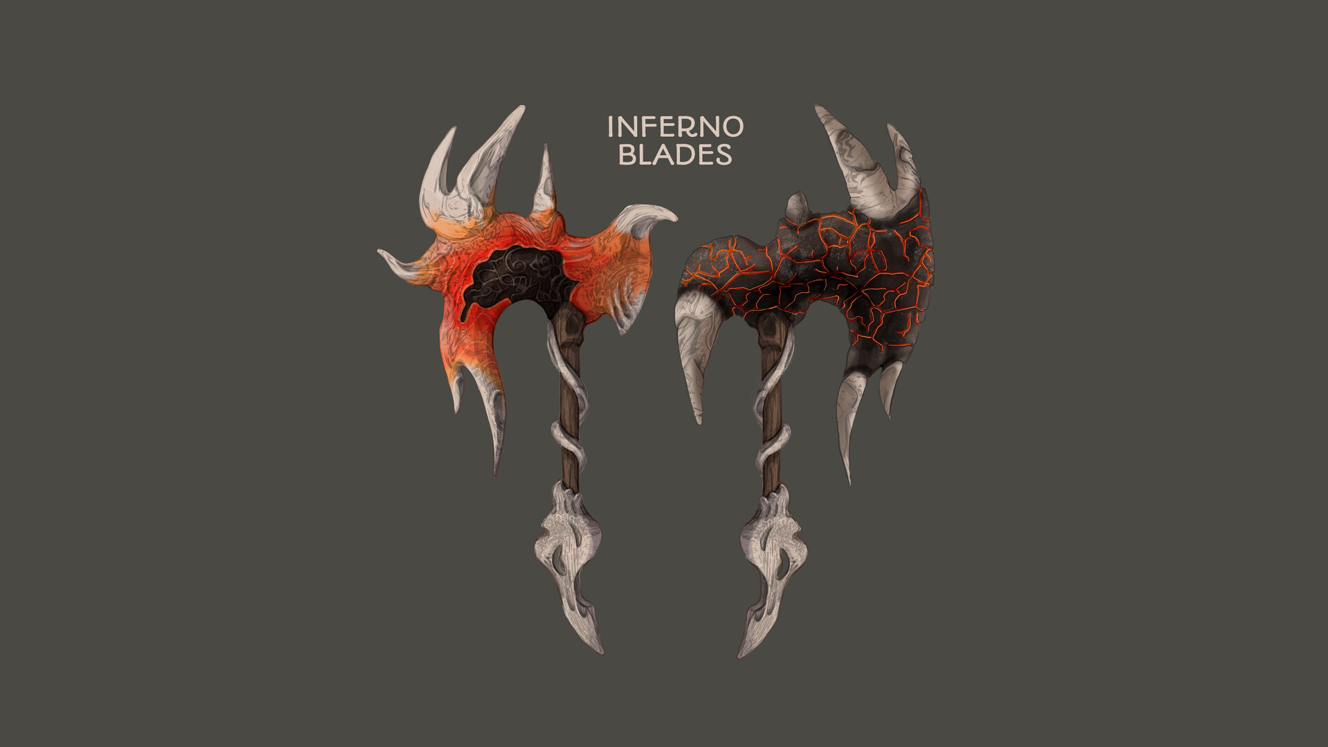 ArtStation - Inferno blades - Weapon design