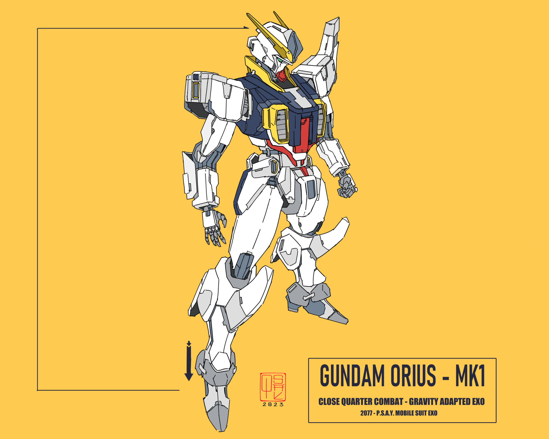 ArtStation - Orius Blueprint - Gundam inspired Mecha Original Design