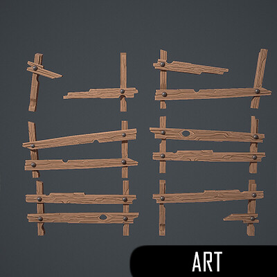 ArtStation - Stylized Fence