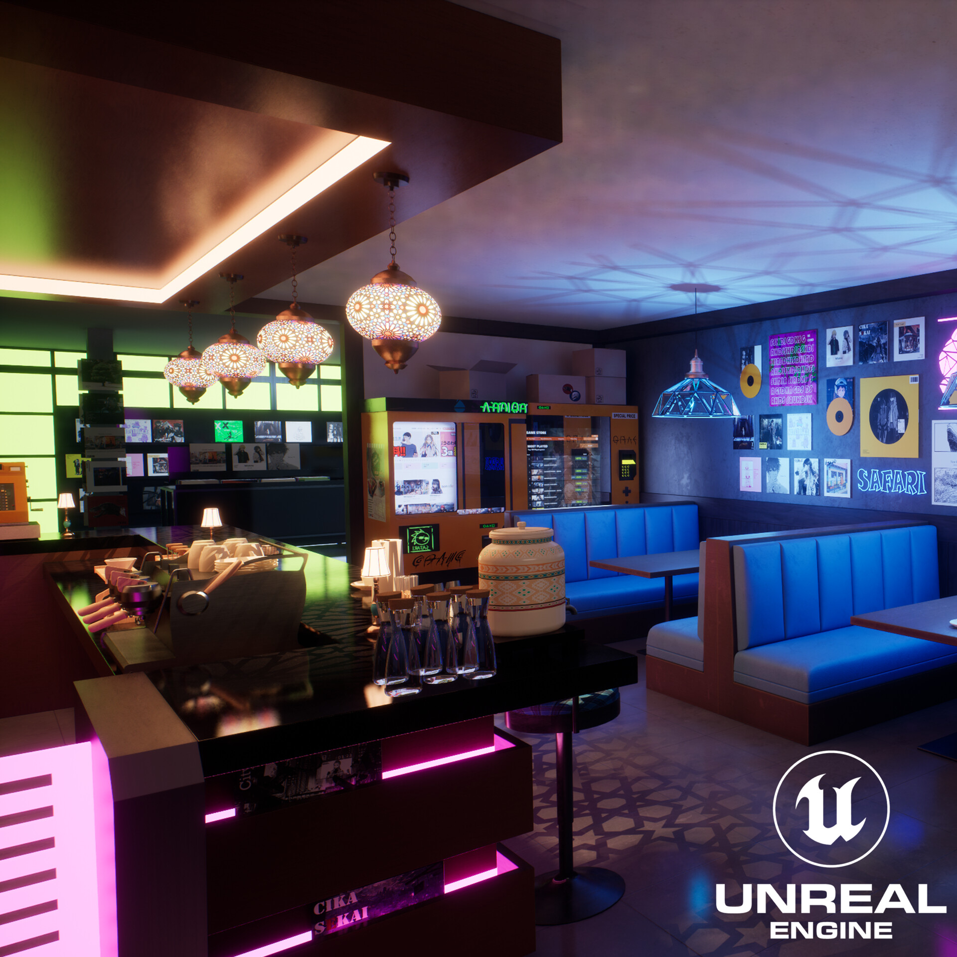 ArtStation - Cyberpunk Cafe - SAFARI