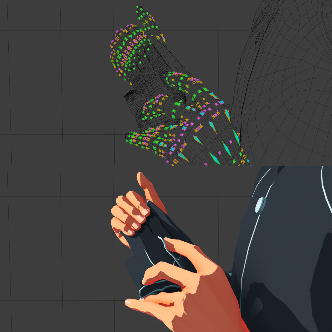 ArtStation - Sample of Hand Rig (action in shot)