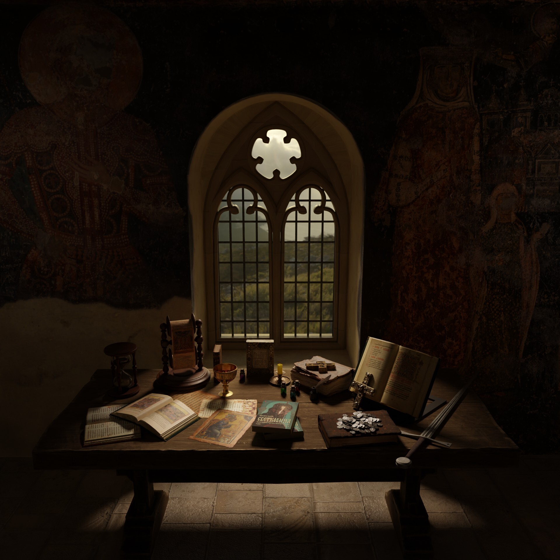 ArtStation - Medieval scriptorium