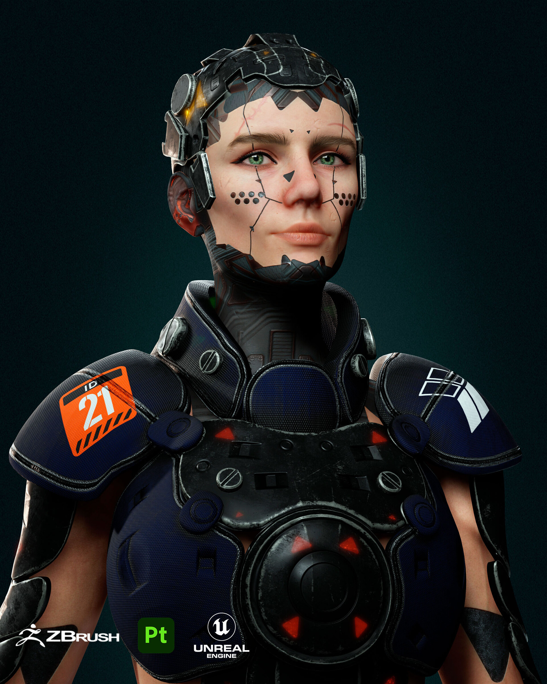 ArtStation - CYBER WOMAN X20 V2 BY Oscar creativo