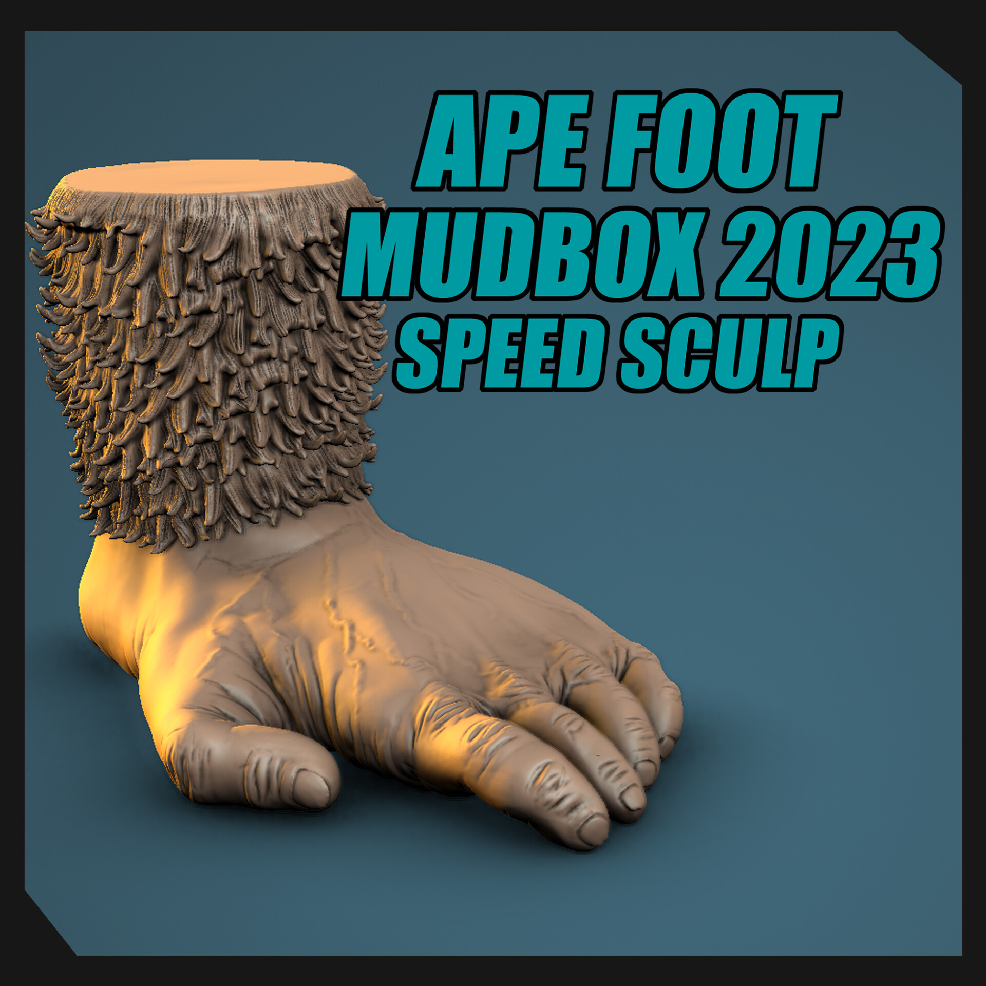 ArtStation - Mudbox 2023 Speedsculpt Ape Foot using Mudkit 1.4.0