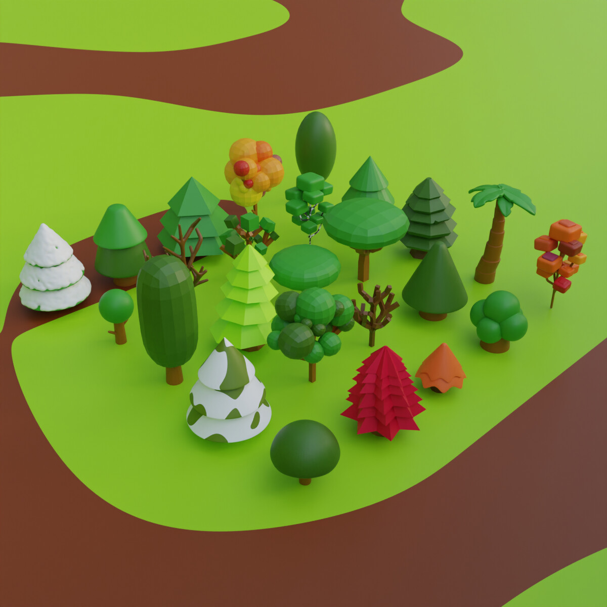 ArtStation - LowPoly Tree pack