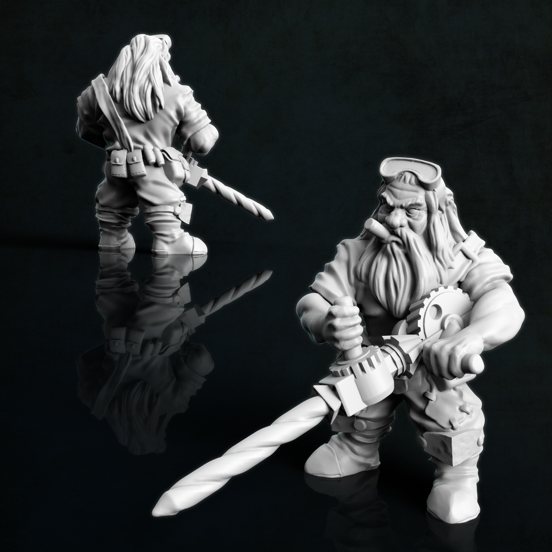 ArtStation - Dwarf Worker Miniature