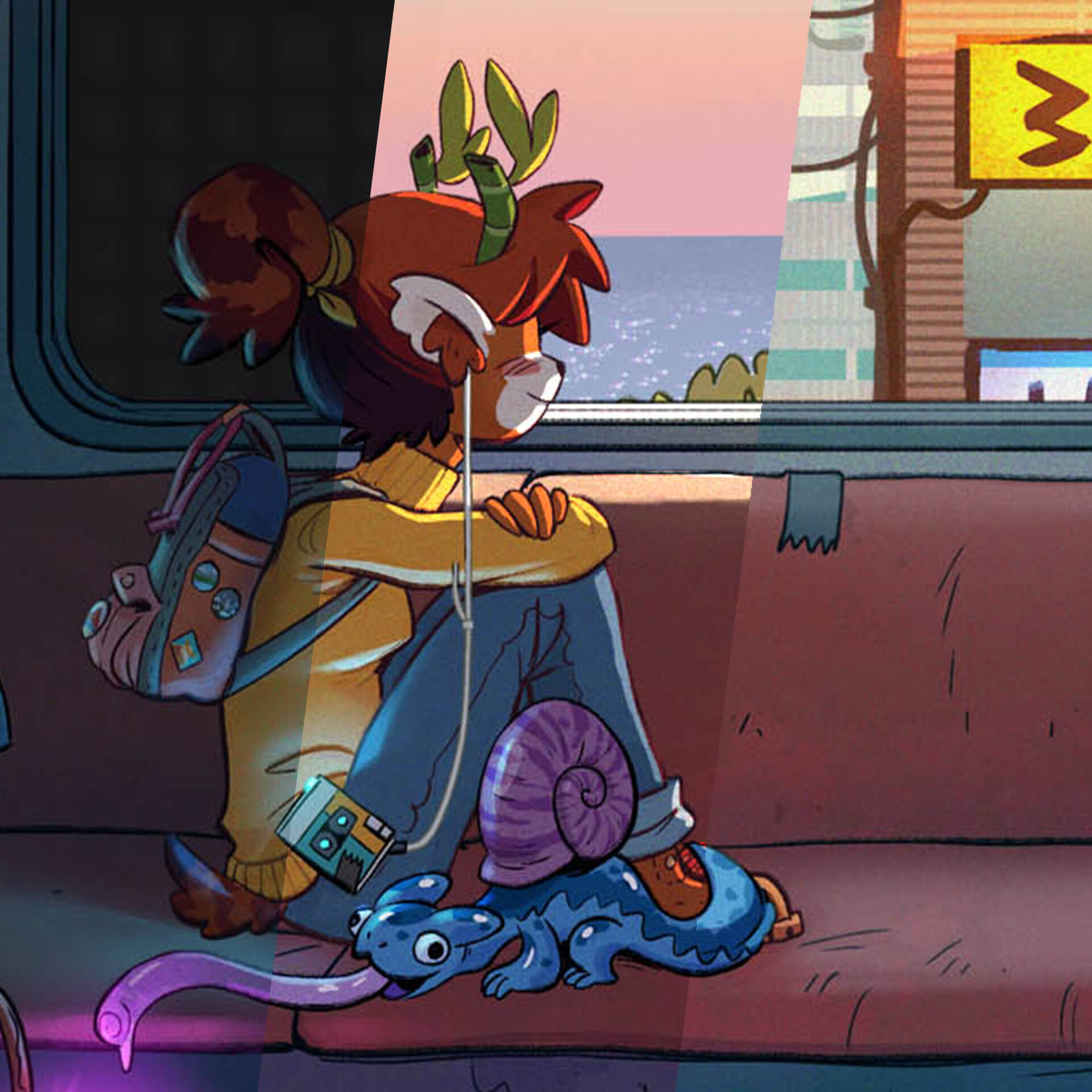 ArtStation - Train illustrations animated