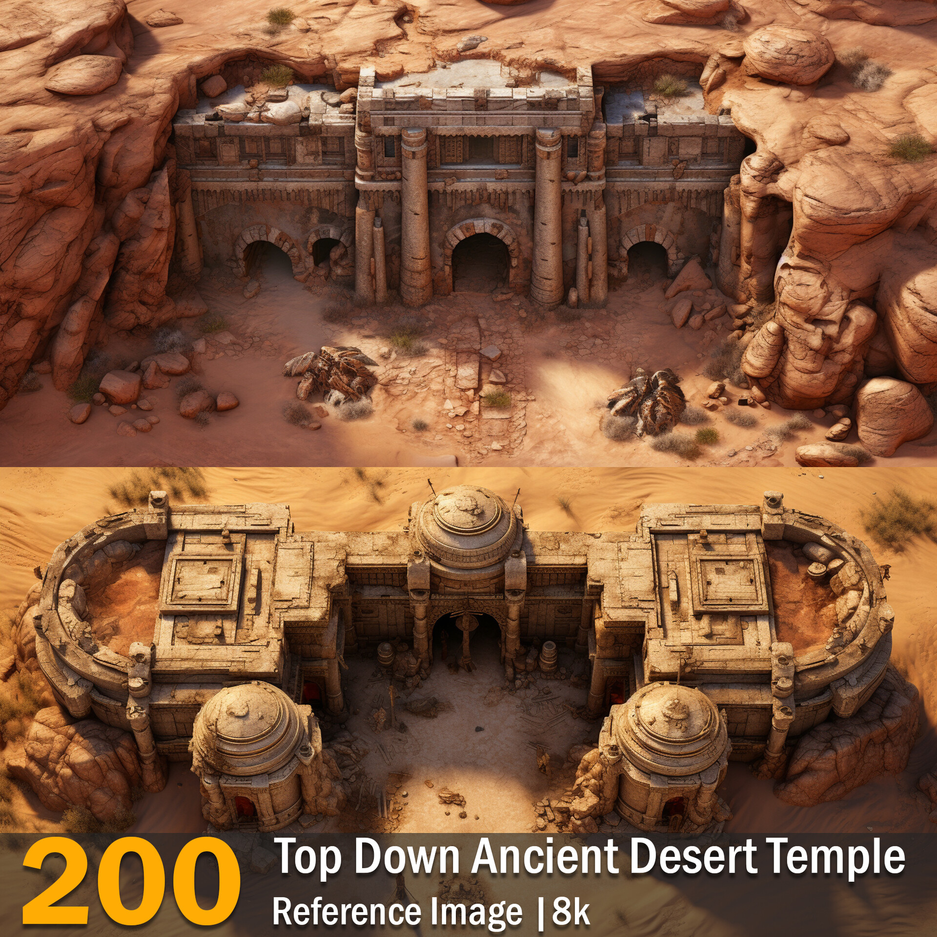 ArtStation - Top Down Ancient Desert Temple | Reference Images | 8K